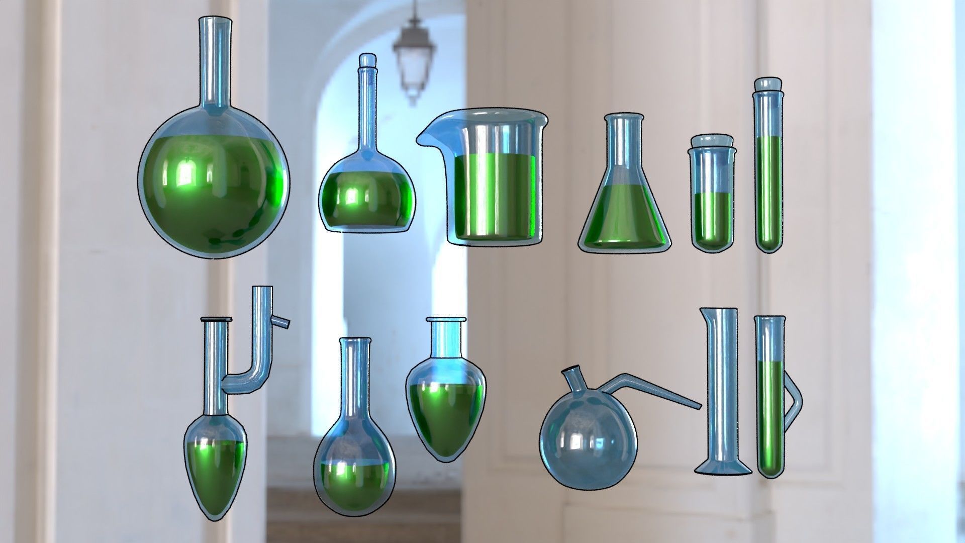 3D model lab tubes VR / AR / low-poly | CGTrader