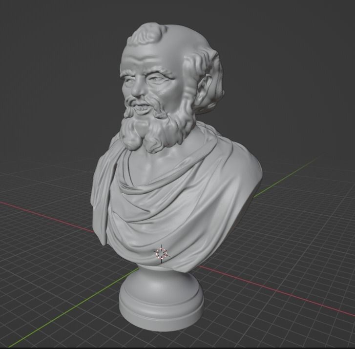 Democritus two busts 3D model 3D printable | CGTrader