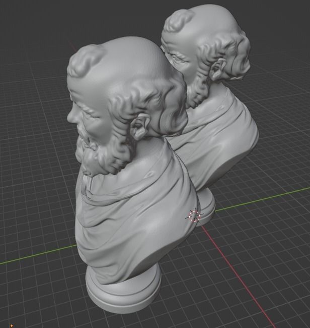 Democritus two busts 3D model 3D printable | CGTrader