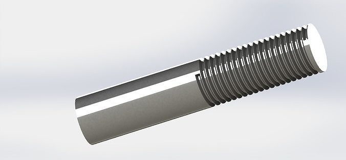 thread stainless steel screw 3D model rigged | CGTrader
