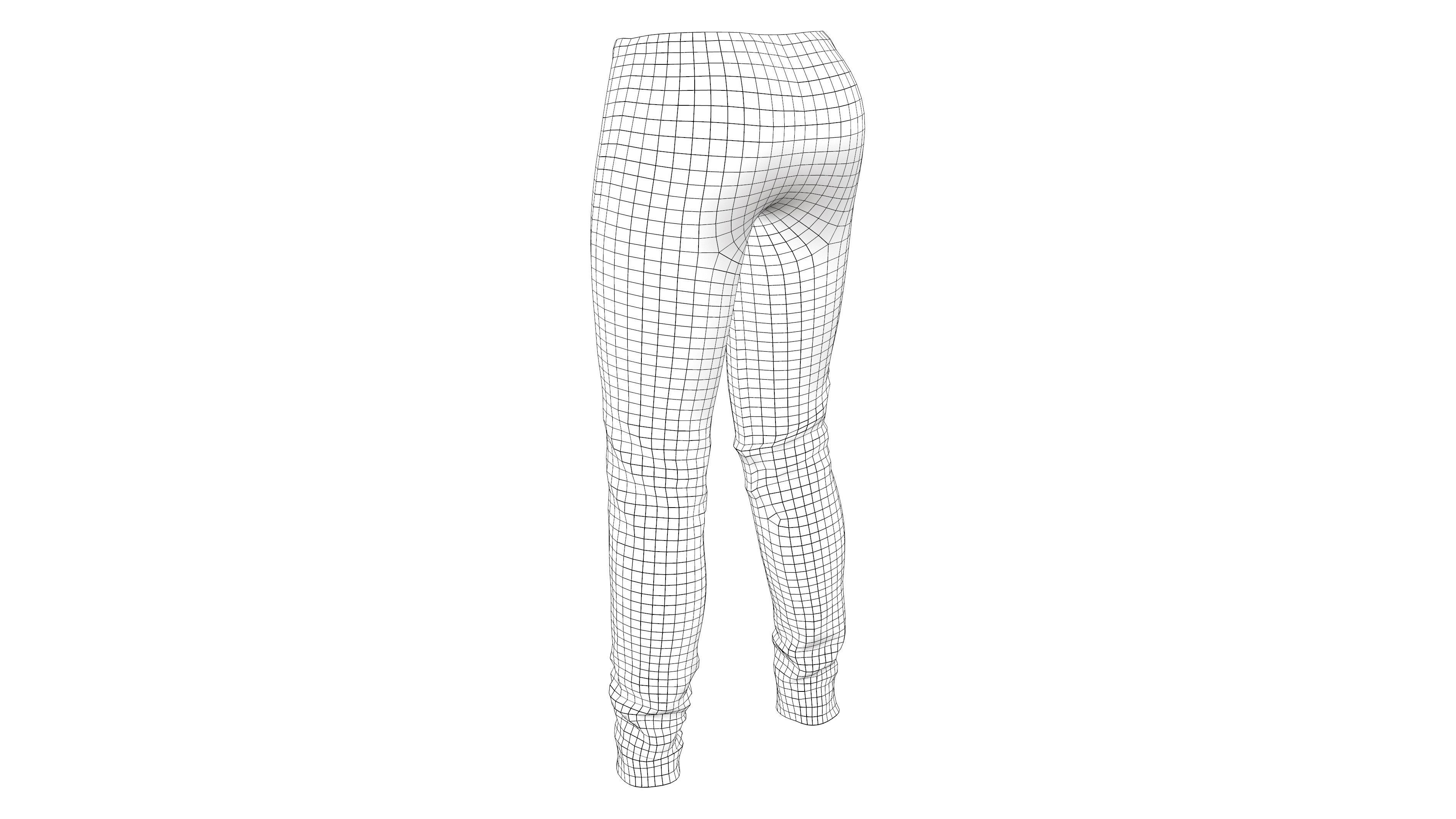3d Model Black Shiny Leather Pants Leggings Vr Ar Low Poly Cgtrader