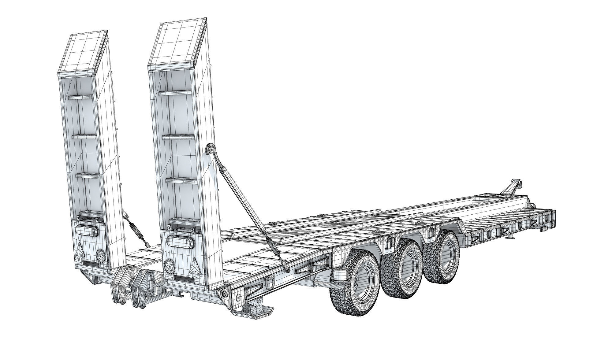 Platform Trailer 3D model | CGTrader