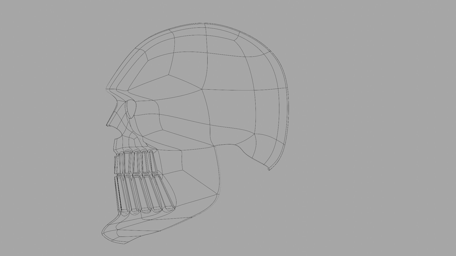 Skull Head Big Teeth - 3D Printable wearable Mask 3D model 3D printable ...