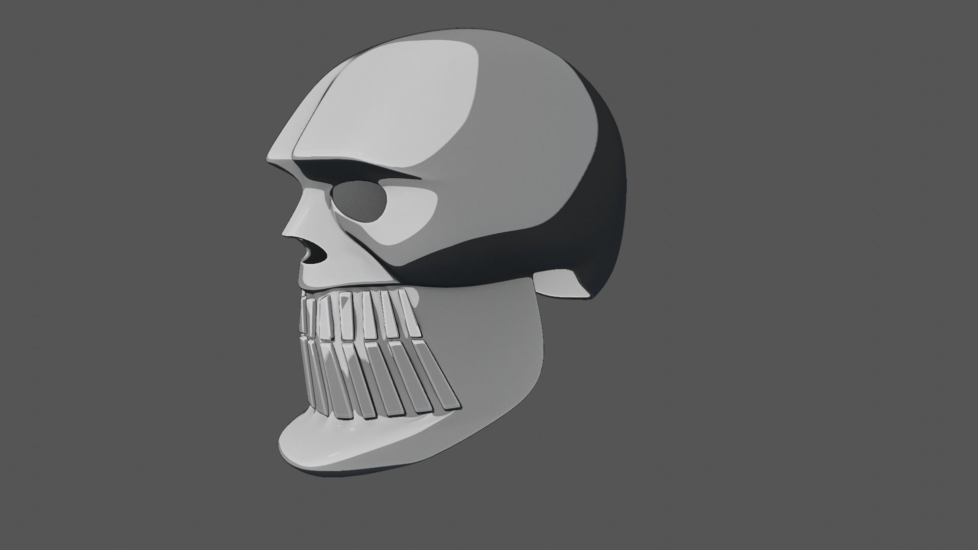 Skull Head Big Teeth - 3D Printable wearable Mask 3D model 3D printable ...
