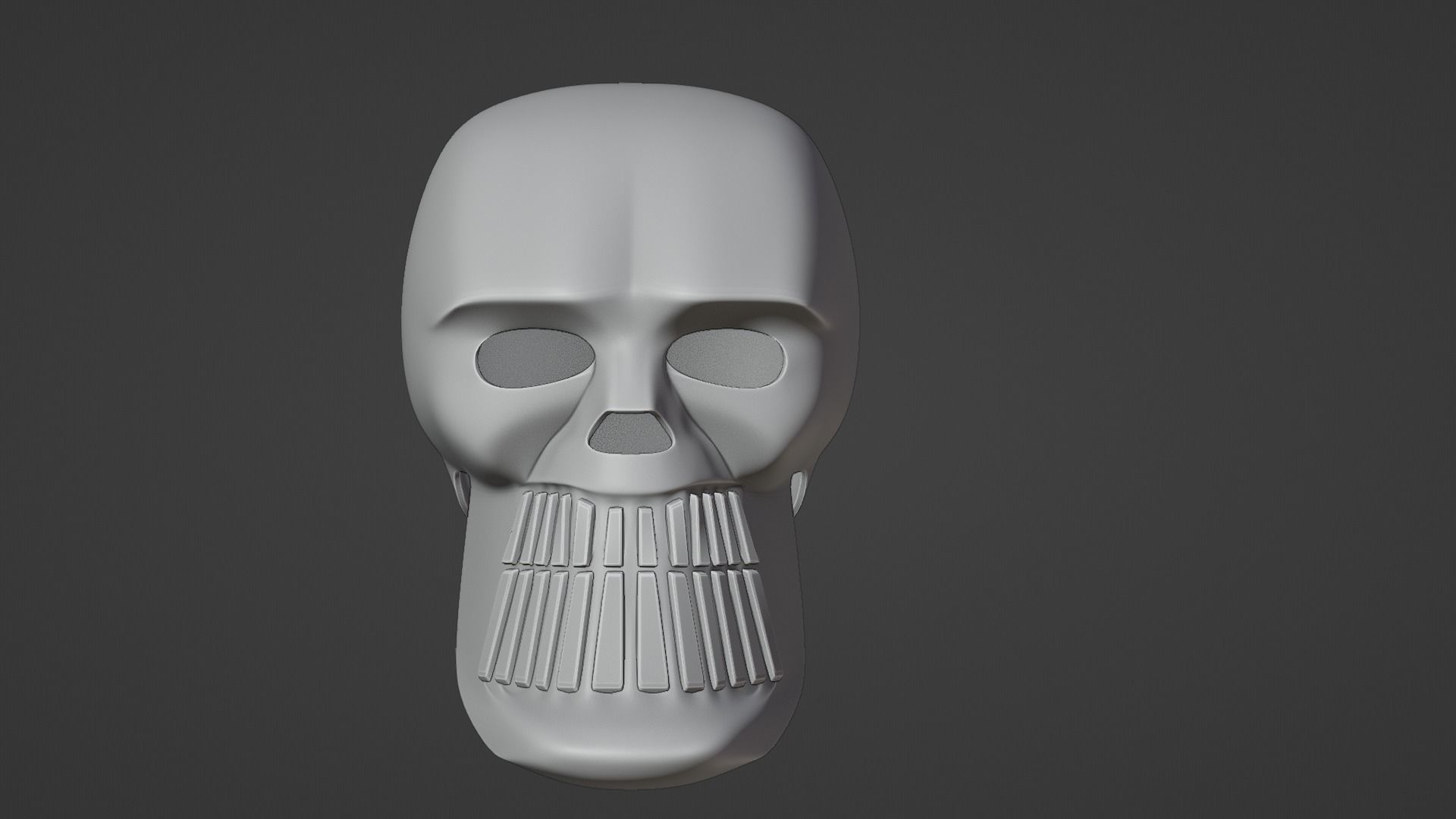 Skull Head Big Teeth - 3D Printable wearable Mask 3D model 3D printable ...