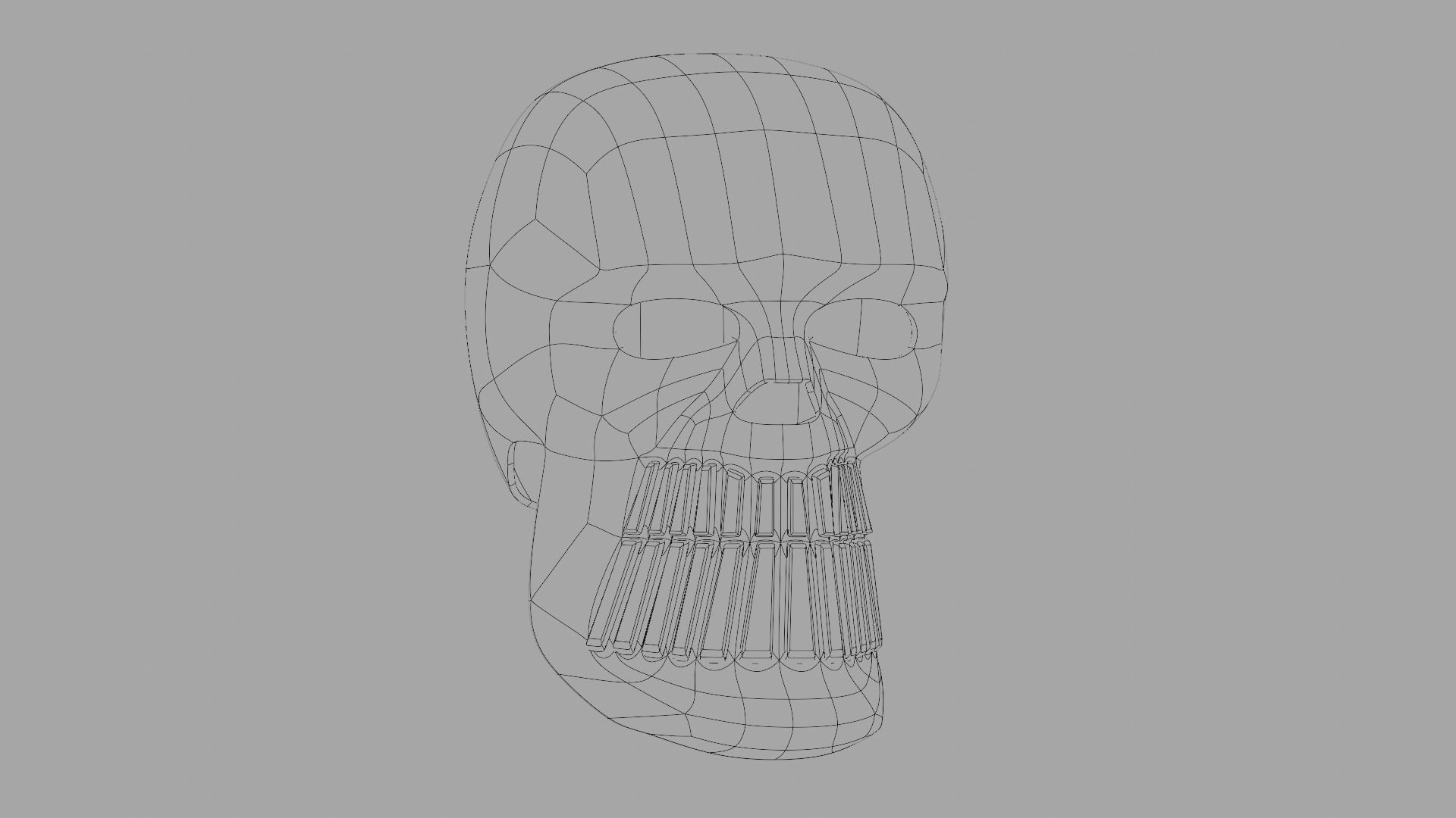 Skull Head Big Teeth - 3D Printable wearable Mask 3D model 3D printable ...