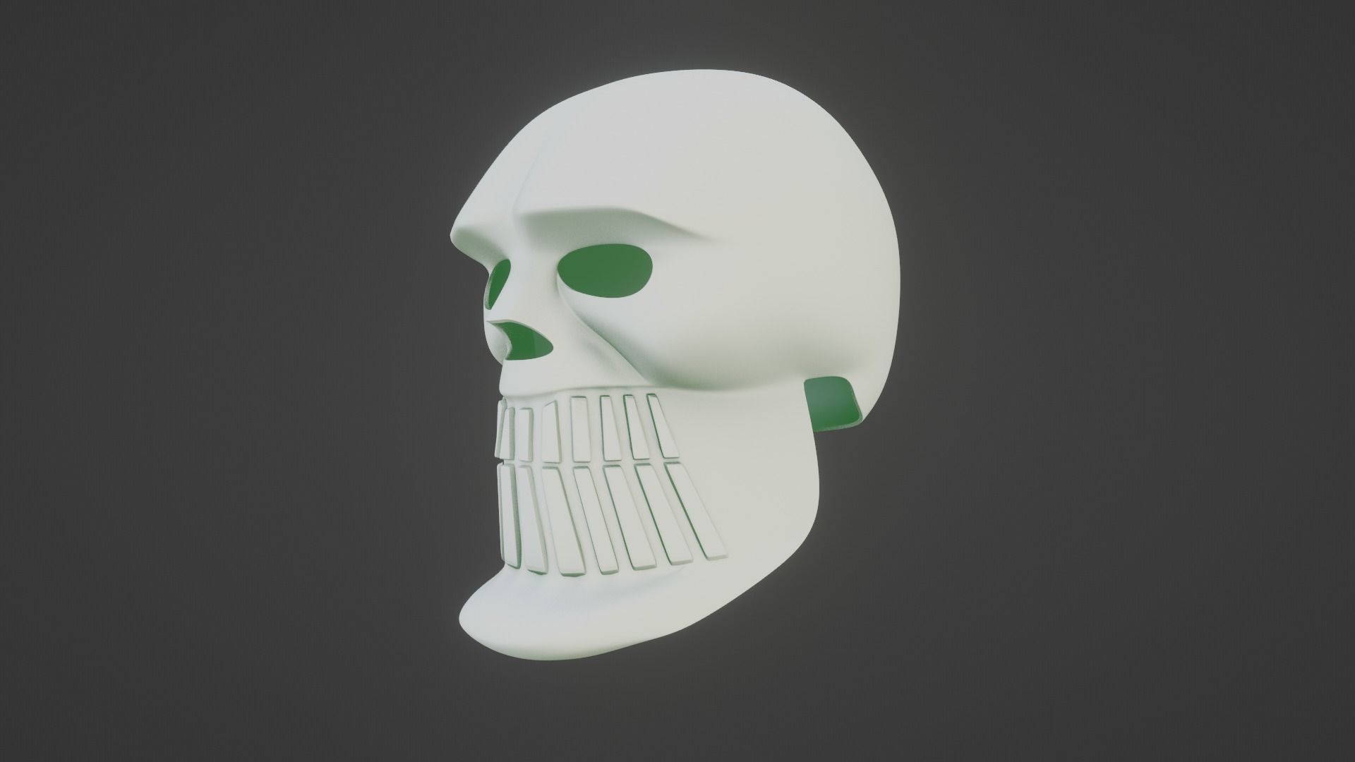 Skull Head Big Teeth - 3D Printable wearable Mask 3D model 3D printable ...