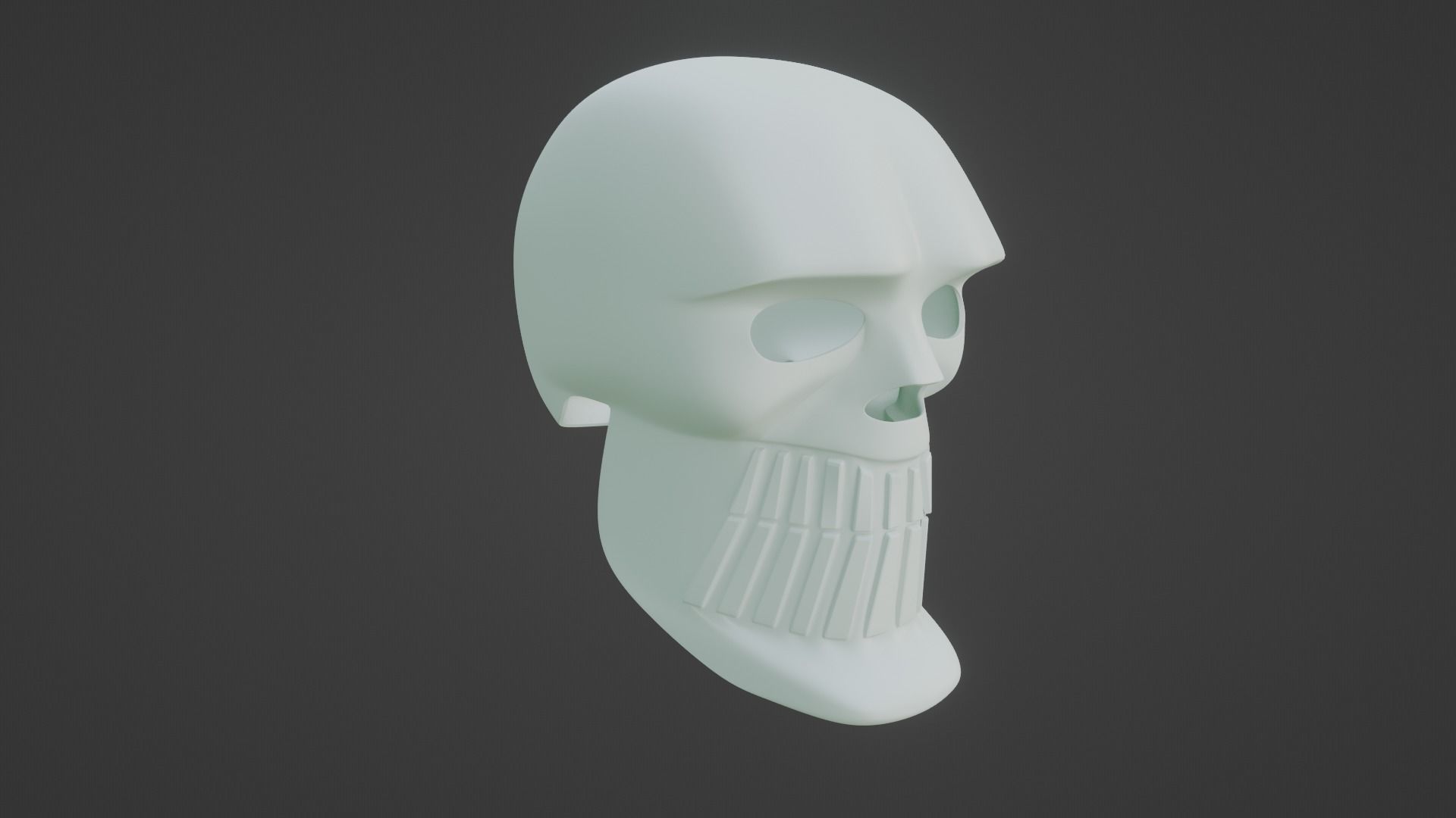 Skull Head Big Teeth - 3D Printable wearable Mask 3D model 3D printable ...
