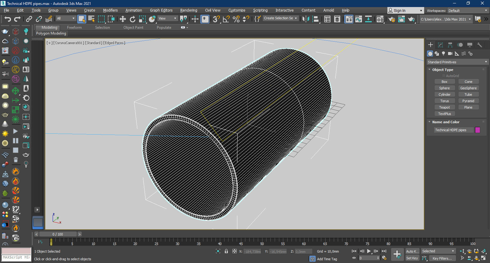Technical HDPE pipes highpoly 3D model | CGTrader