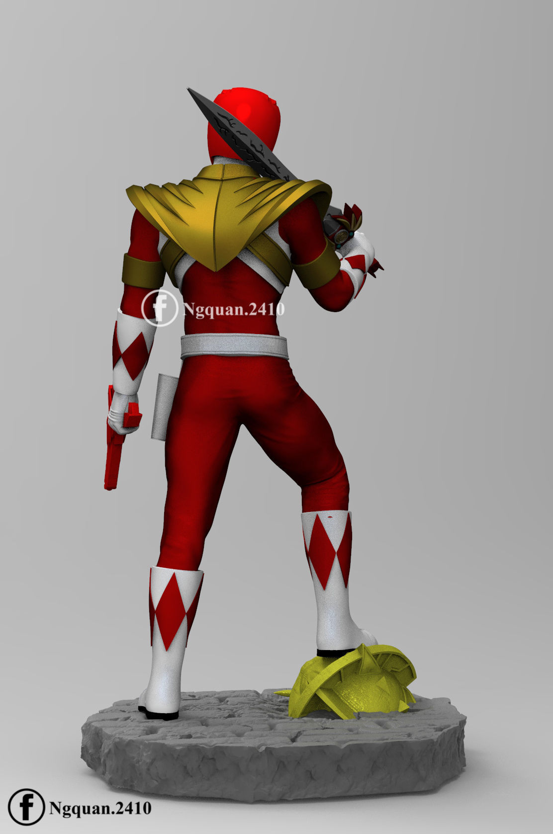 Mmpr Red Ranger 3d Model 3d Printable Cgtrader