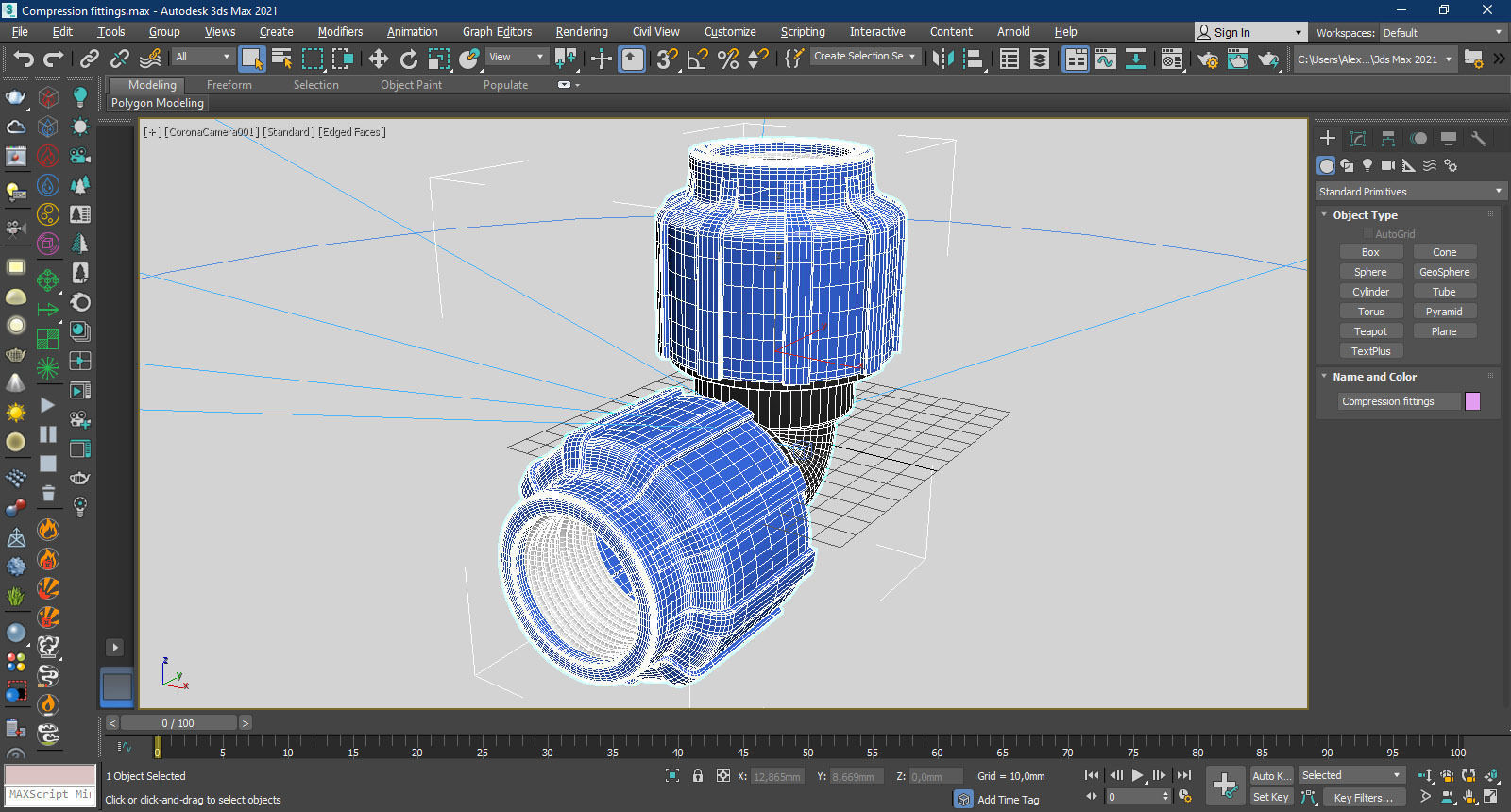 Compression fittings 3D model | CGTrader
