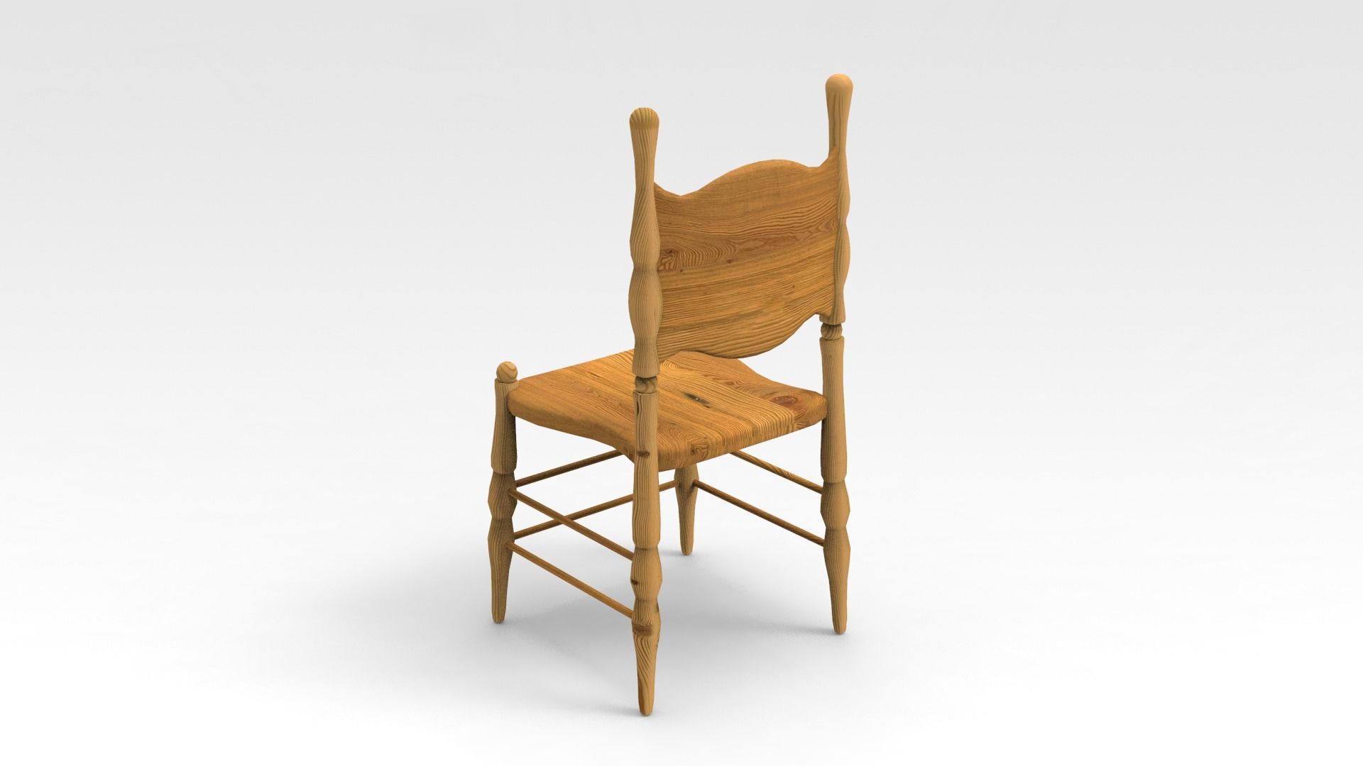 Wooden Armed Chair 3D model | CGTrader