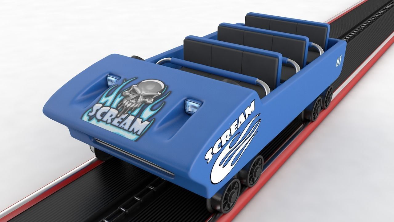 Roller-Coaster Car Concept 3D model | CGTrader