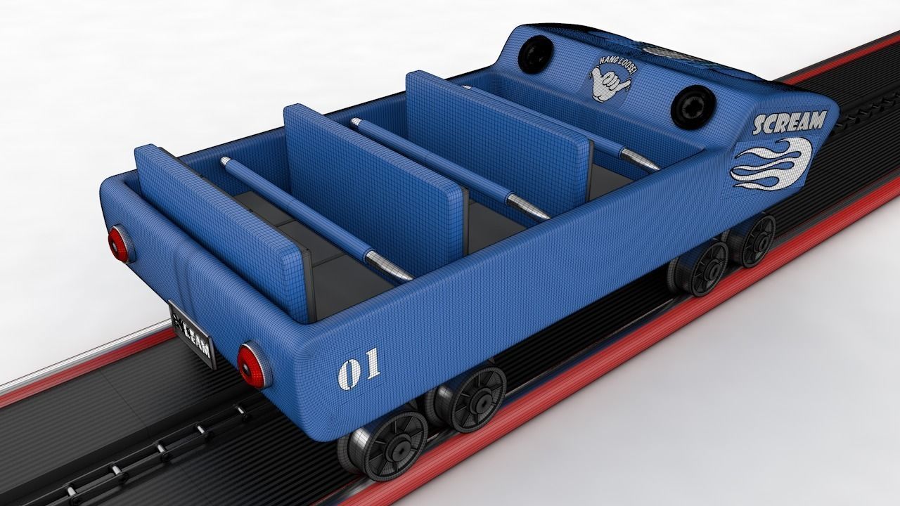 Roller-Coaster Car Concept 3D model | CGTrader