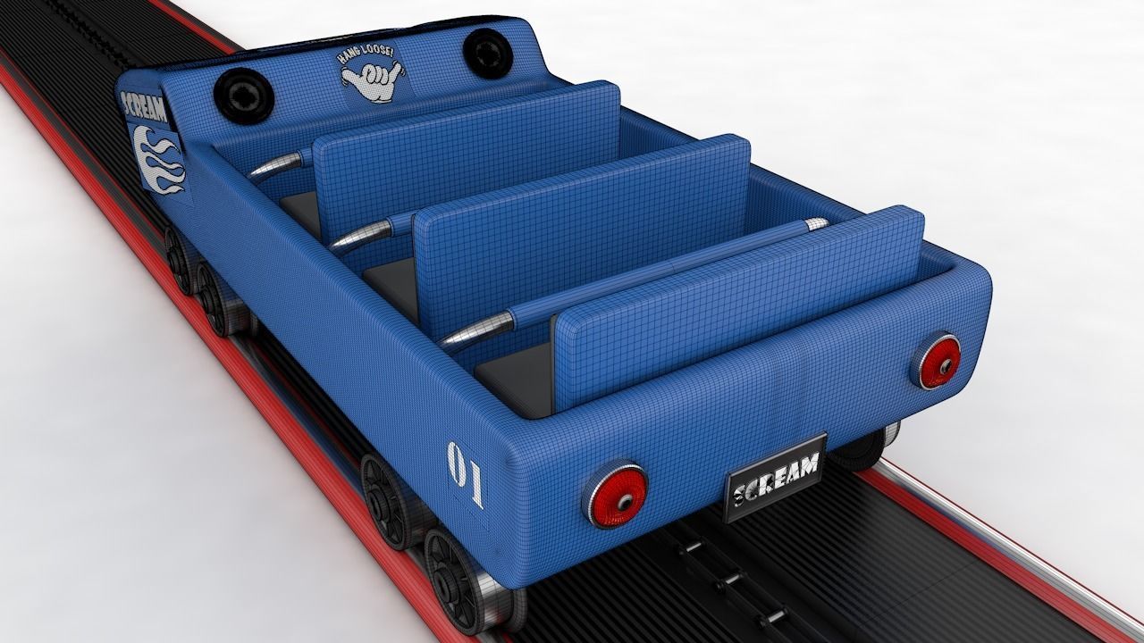 Roller-Coaster Car Concept 3D model | CGTrader