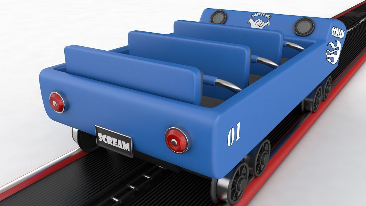 Roller-Coaster Car Concept 3D model | CGTrader