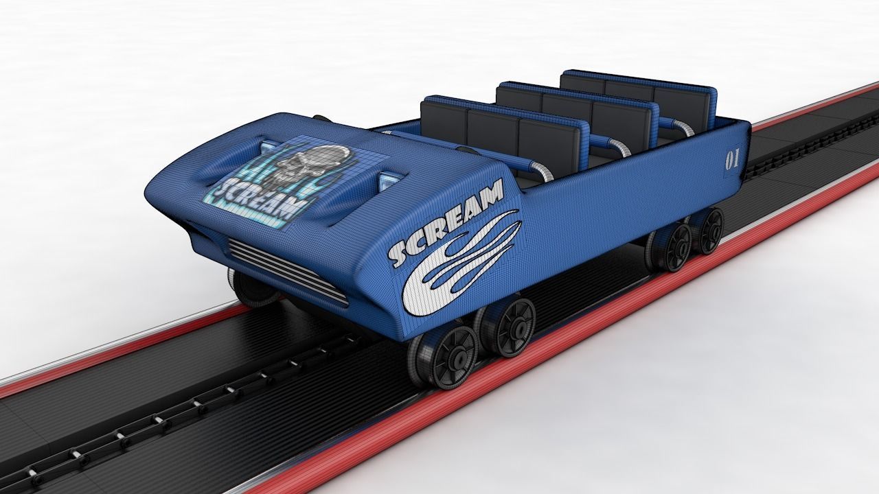 Roller-Coaster Car Concept 3D model | CGTrader