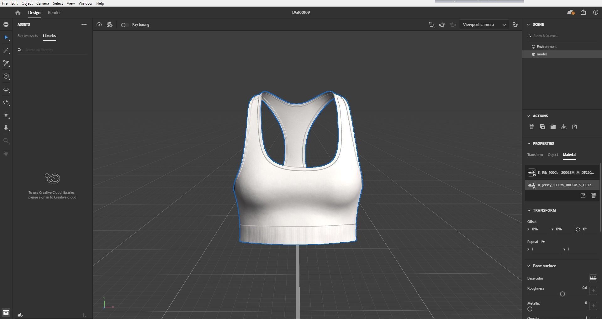 Seamless Anna sports bra 3D model | CGTrader