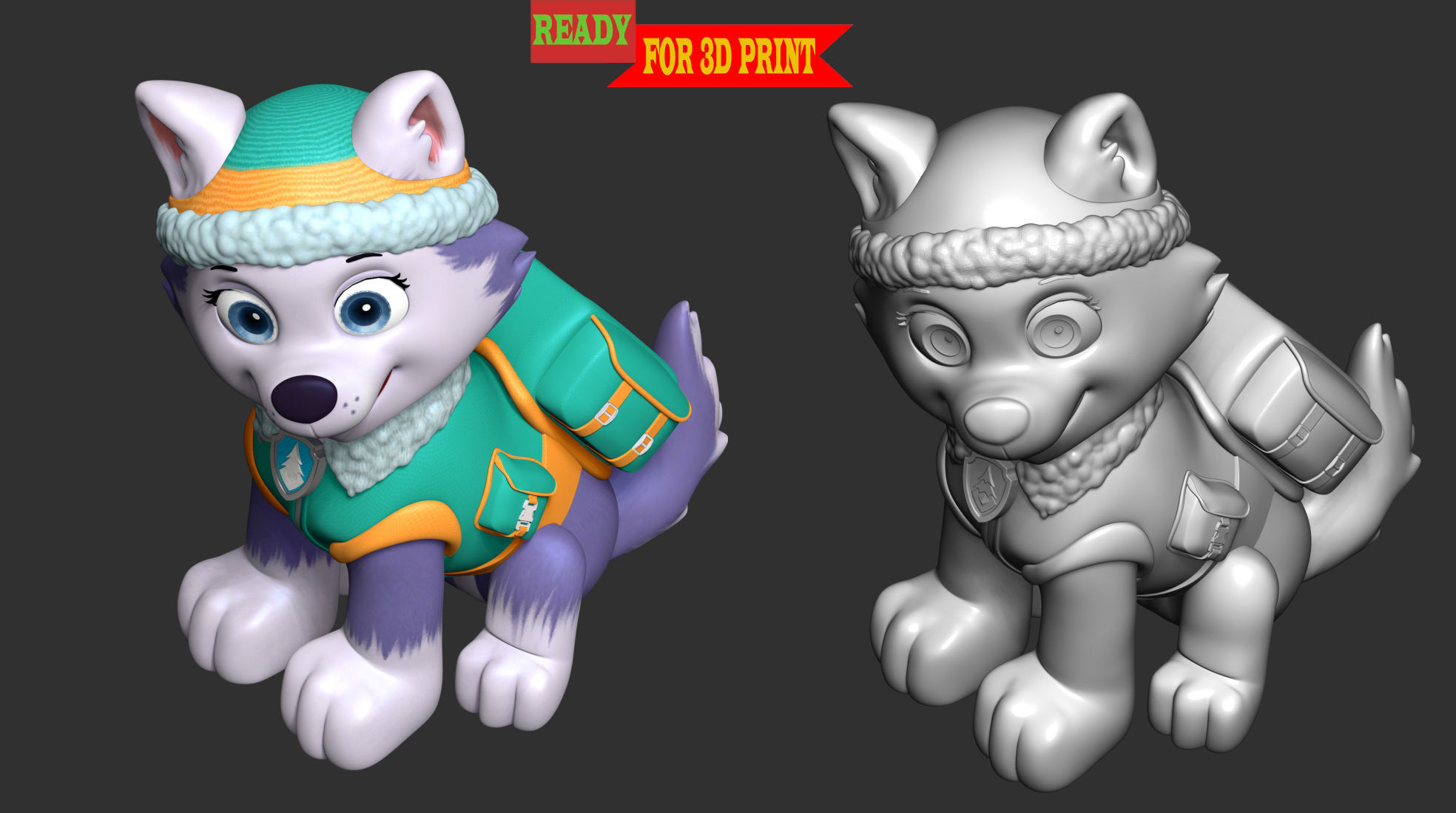 Everest - Paw Patrol 3D model 3D printable | CGTrader