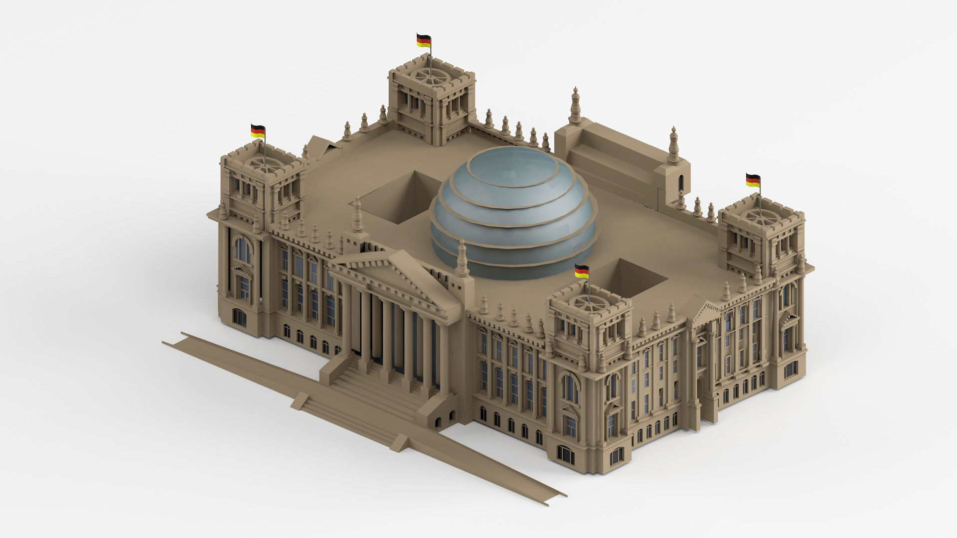 Berliner Reichstag German Parliament Building 3D model | CGTrader