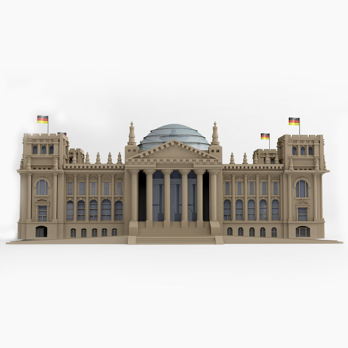 Berliner Reichstag German Parliament Building 3D model | CGTrader