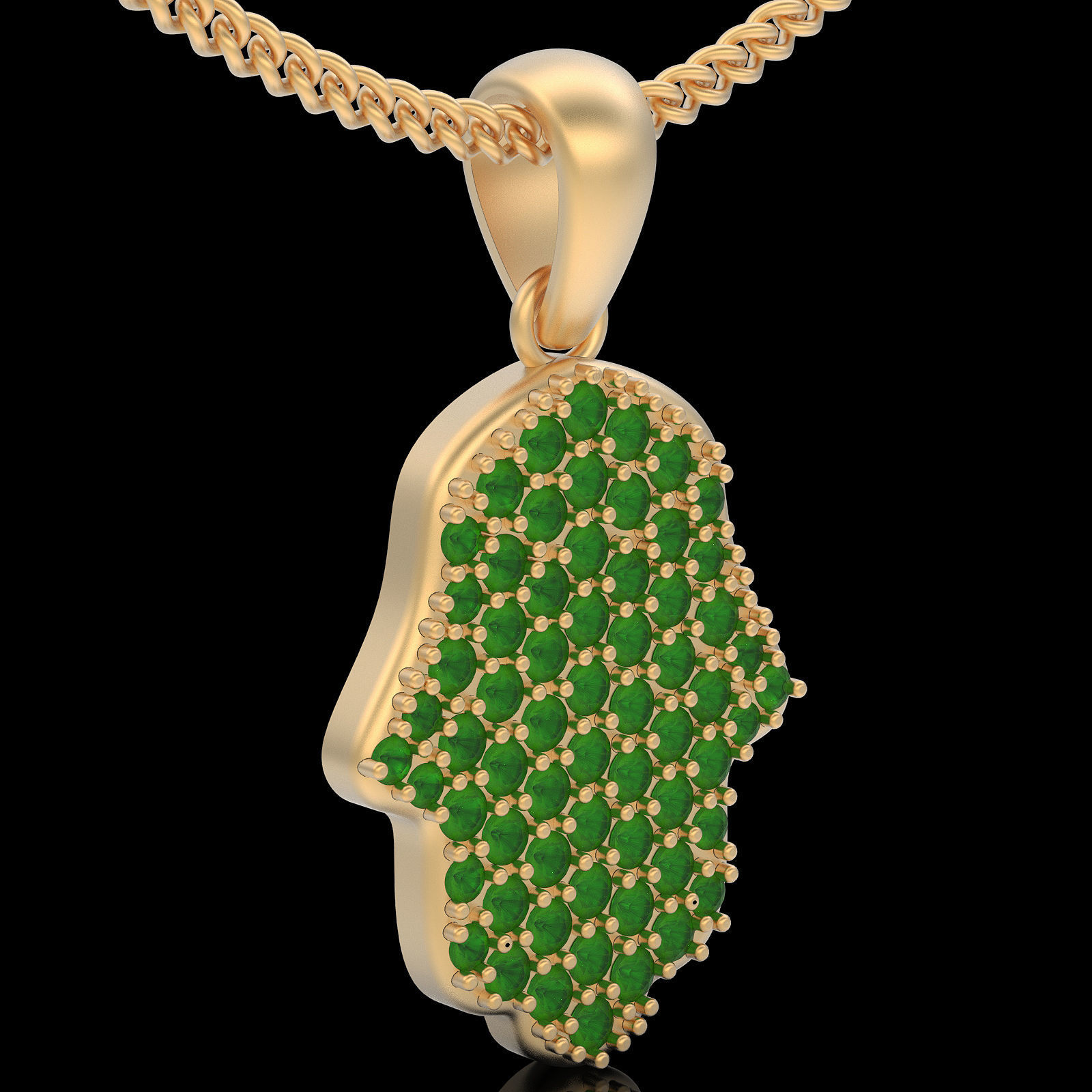 Hamsa pendant silver gold printable jewelry 3D model 3D model 3D ...