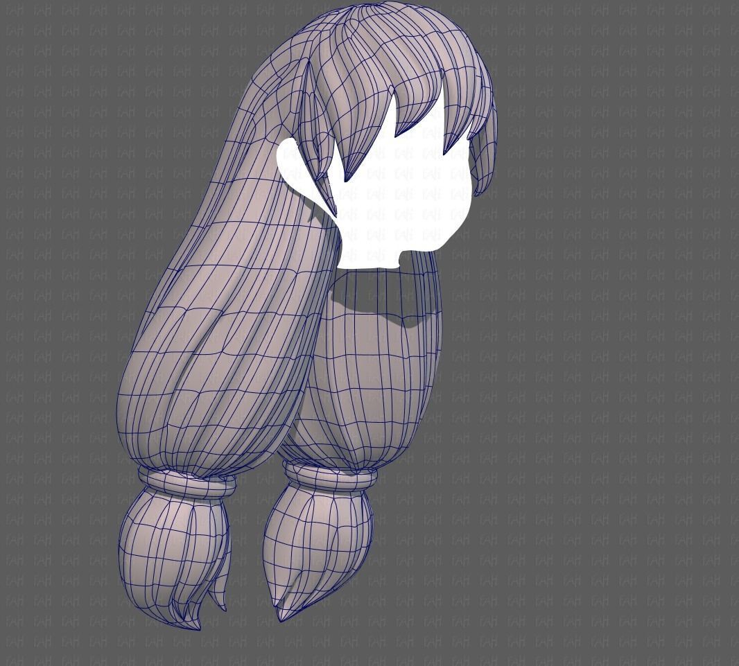 3D model Base Hair for girl V48 VR / AR / low-poly | CGTrader