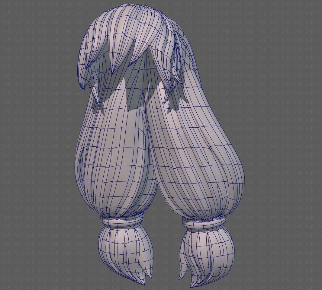 3D model Base Hair for girl V48 VR / AR / low-poly | CGTrader