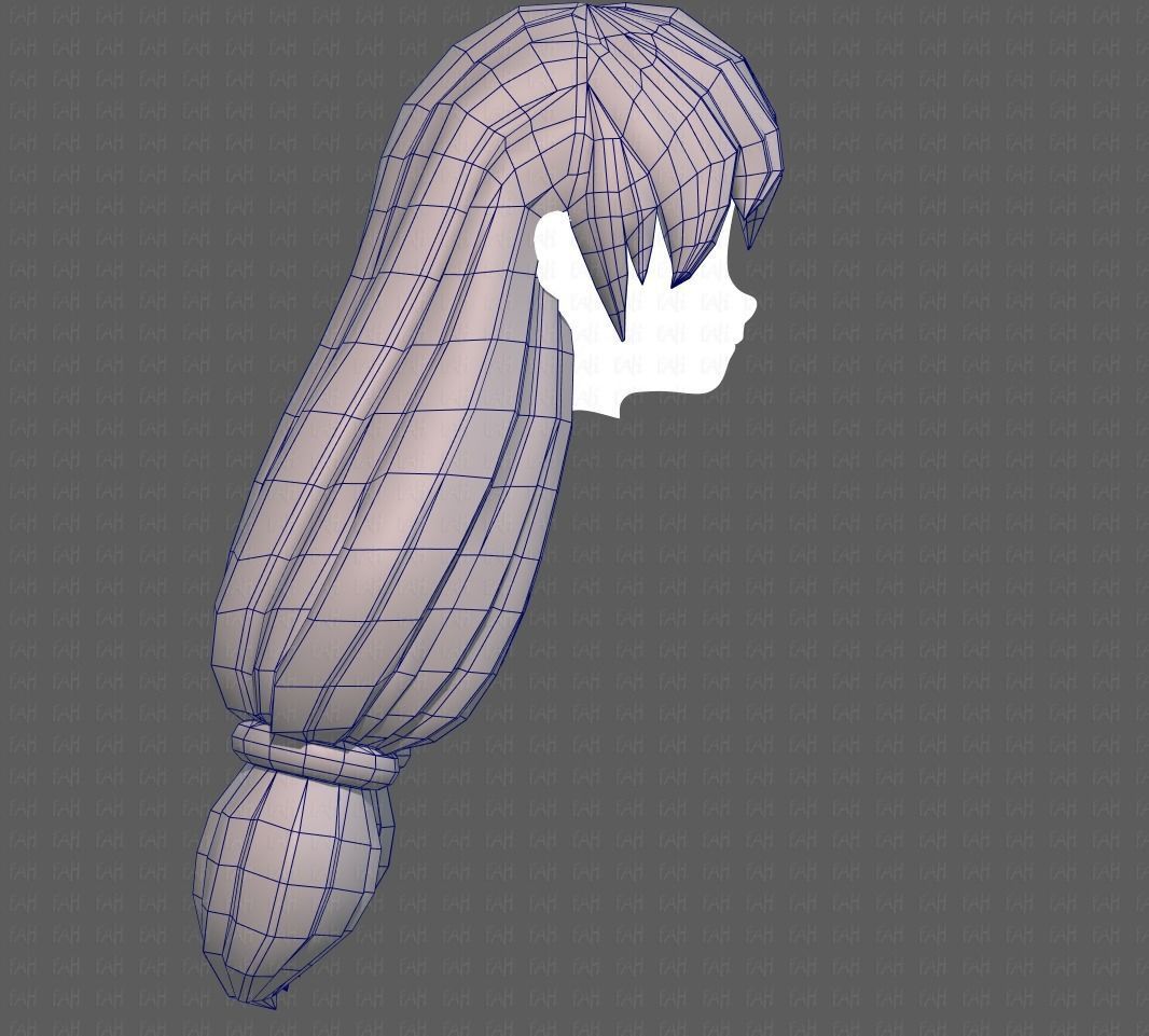 3D model Base Hair for girl V48 VR / AR / low-poly | CGTrader