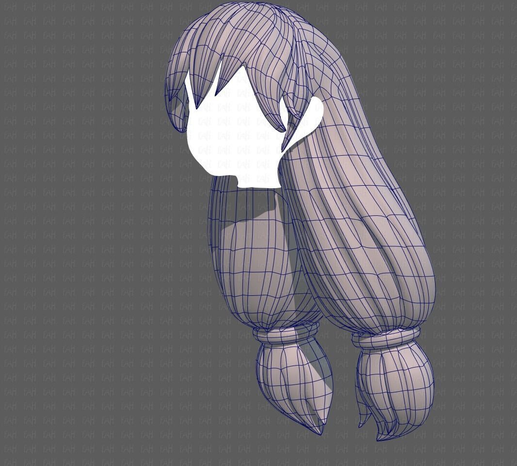 3D model Base Hair for girl V48 VR / AR / low-poly | CGTrader