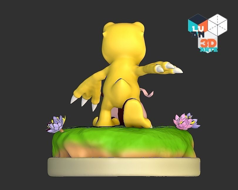 Diorama Digimon Agumon and Koromon 3D model 3D printable | CGTrader