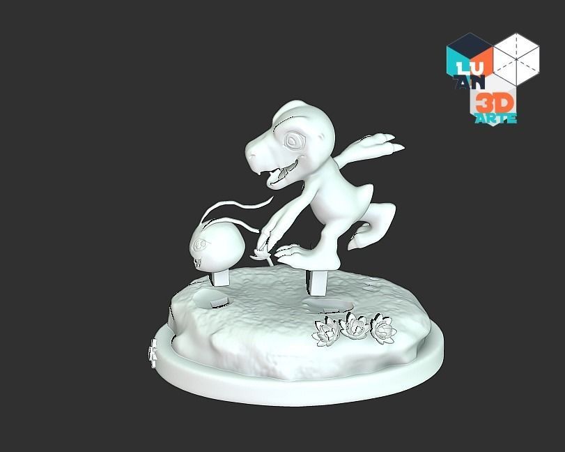 Diorama Digimon Agumon and Koromon 3D model 3D printable | CGTrader