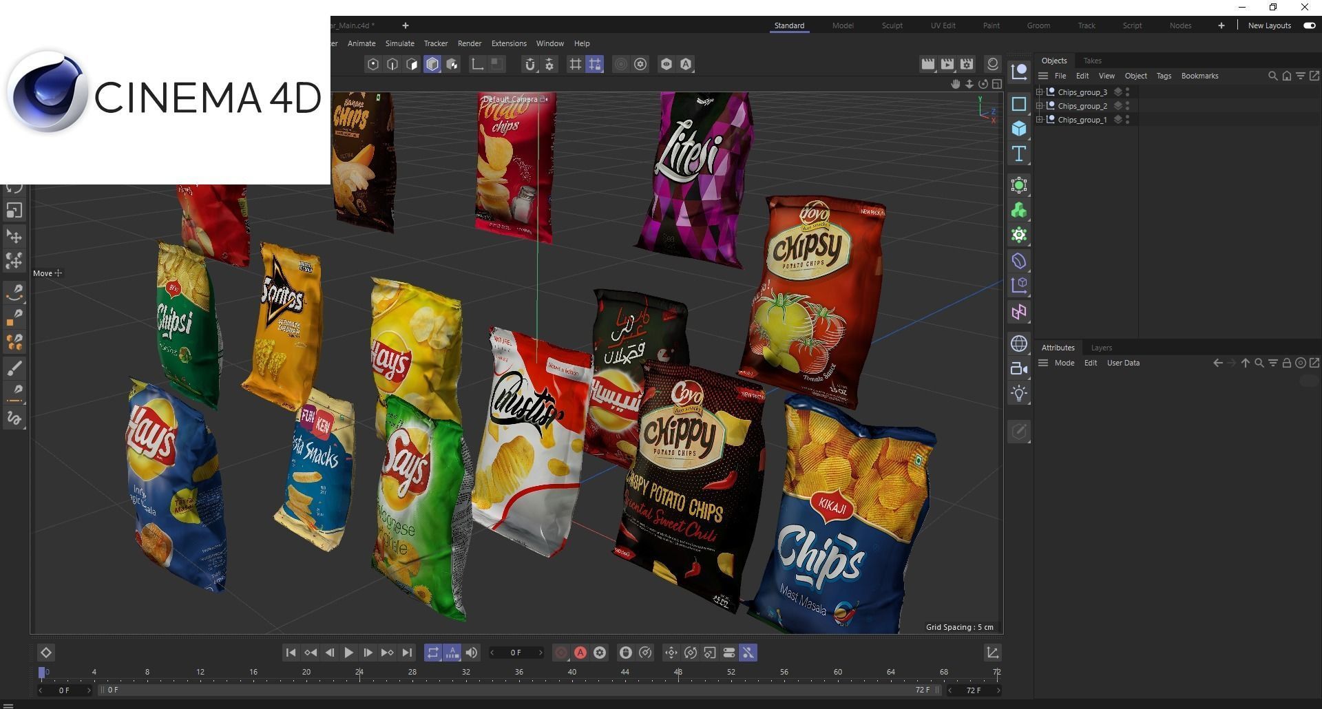 3D model Snacks bars packages VR / AR / low-poly | CGTrader