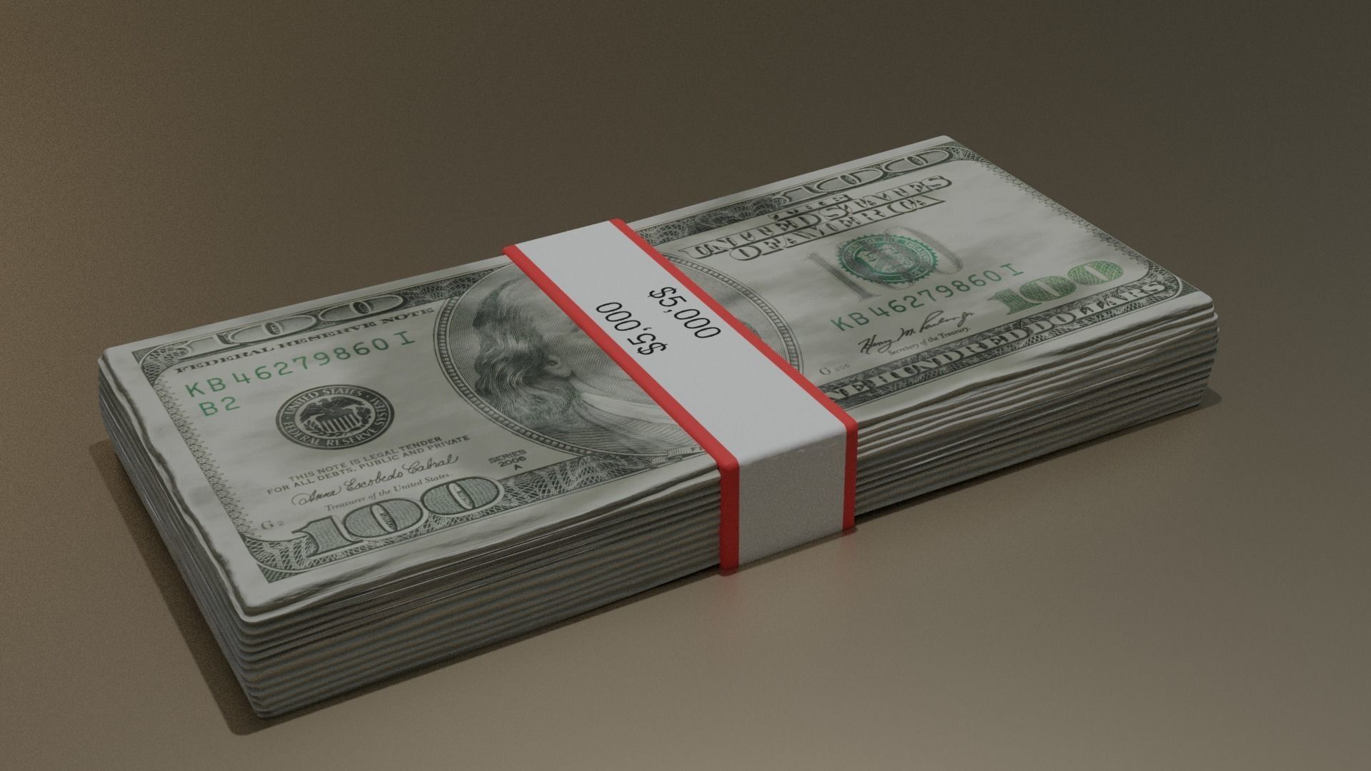 Money Bundle 3D model 3D model | CGTrader