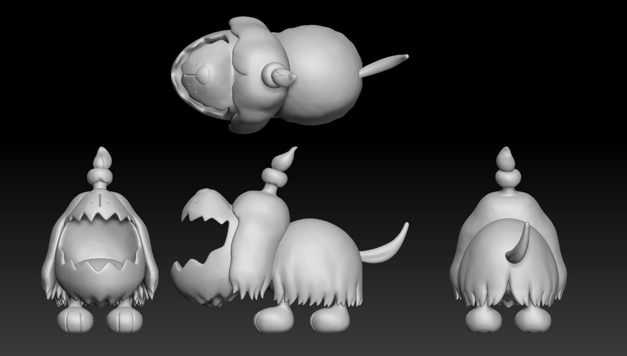 Pokemon Greavard Houndstone 3D model 3D printable | CGTrader