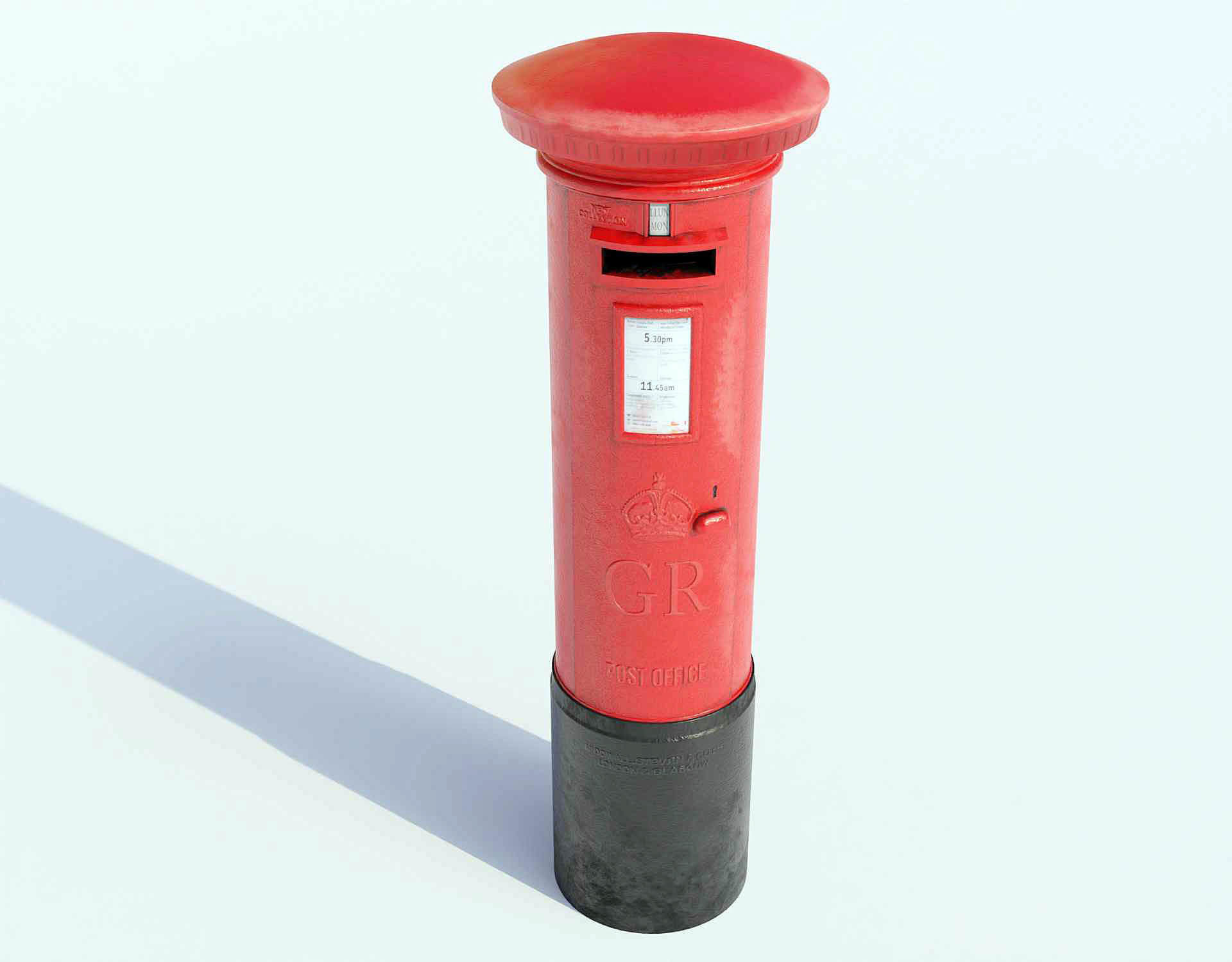 3D model Red Post Box Letter Box Royal Mail Post Office Model VR / AR ...