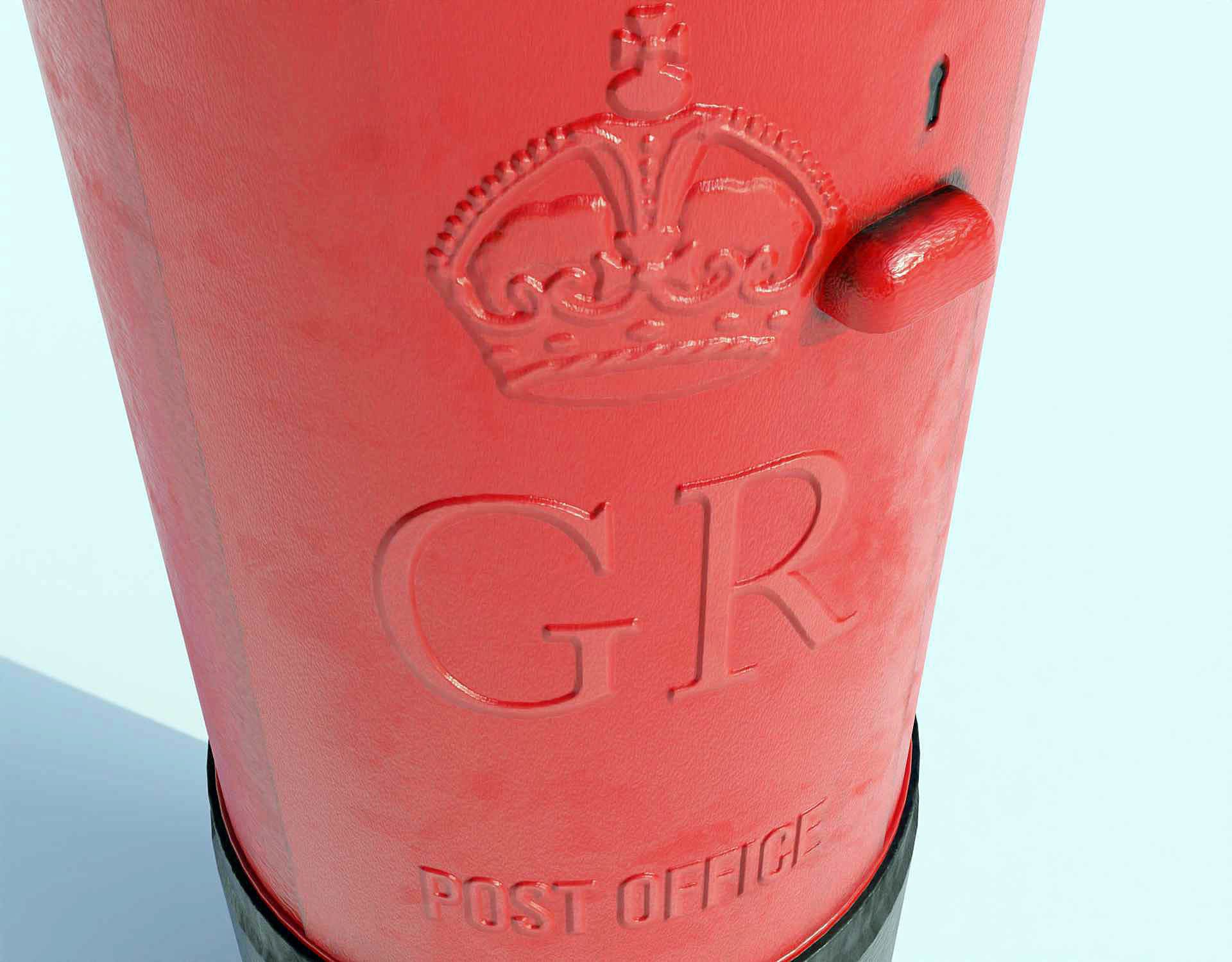 3D model Red Post Box Letter Box Royal Mail Post Office Model VR / AR ...