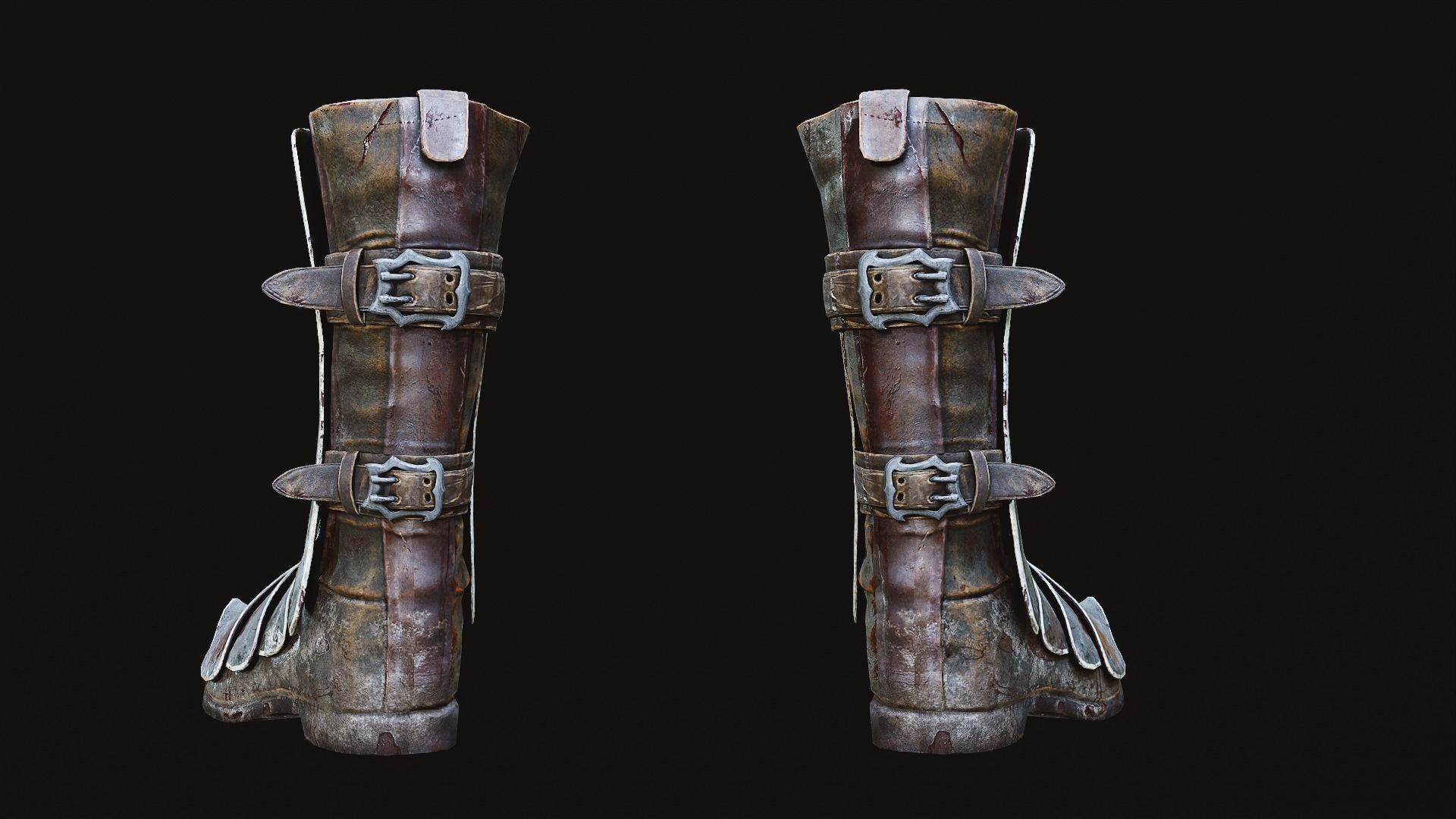 3D model Medival Armored Boots VR / AR / low-poly | CGTrader