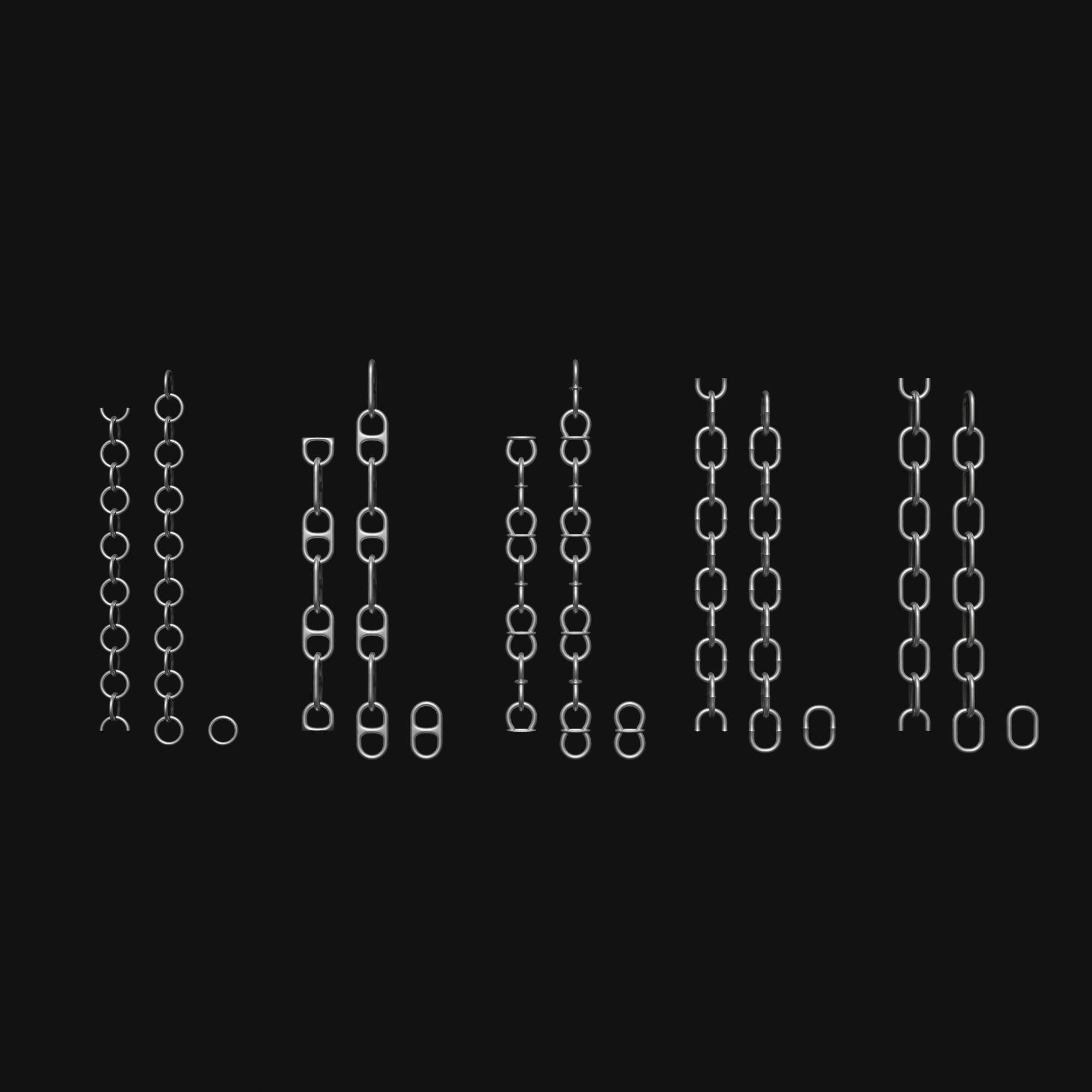 3D model Chains Pack VR / AR / low-poly | CGTrader