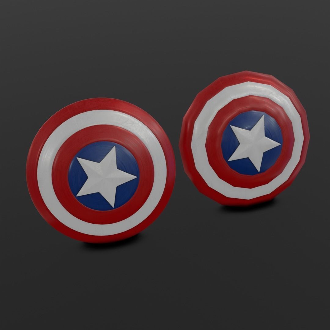 3D model Captain America Shield - Blender VR / AR / low-poly | CGTrader