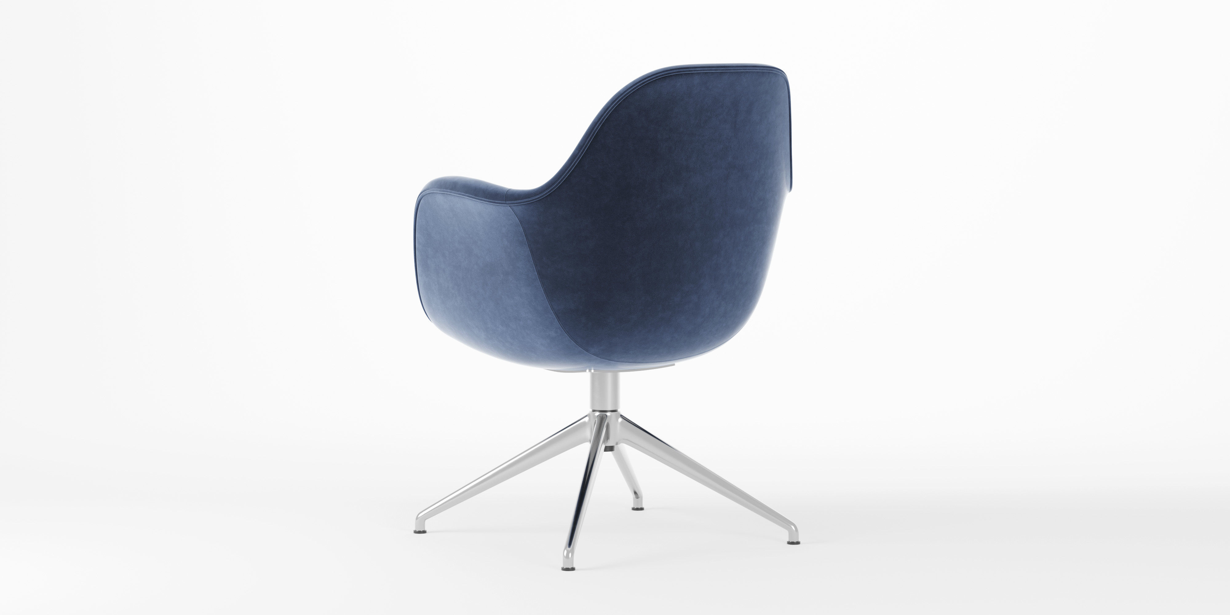 Fredericia Swoon Dining chair swivel base 2 material variations 3D ...