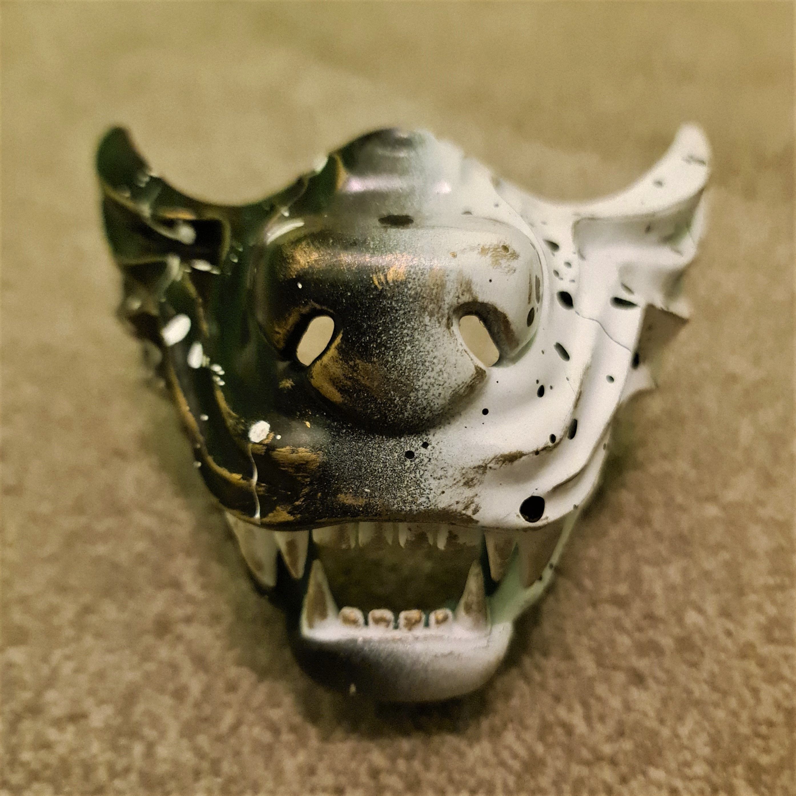 Wolf Oni Mask 3D model 3D printable | CGTrader