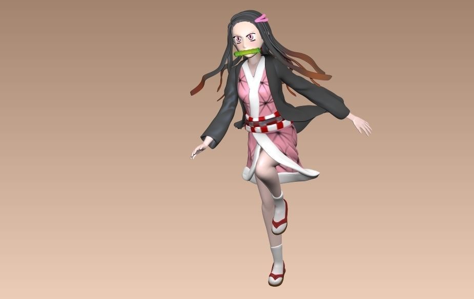Demon slayer Nezuko 3D model 3D printable | CGTrader