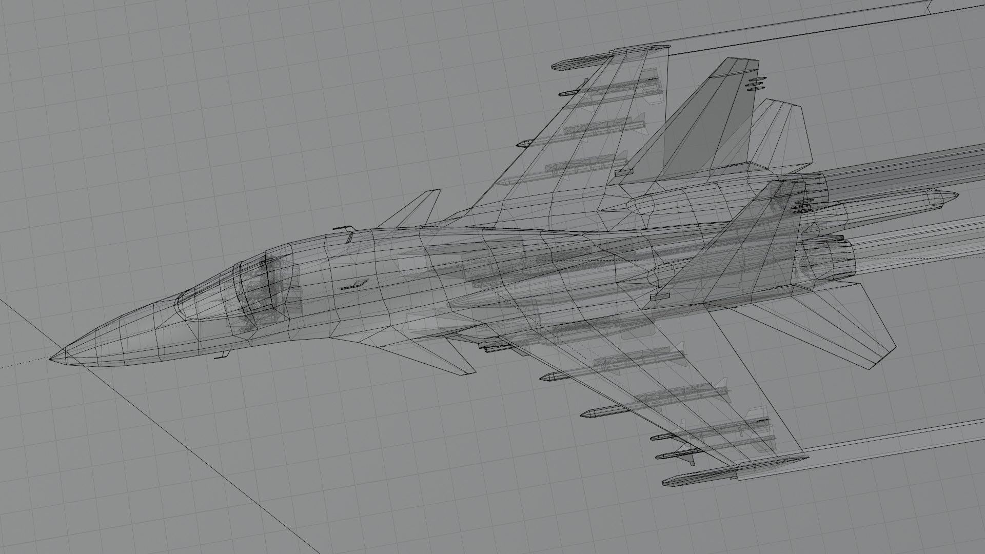 3D model Sukhoi SU-34 Fullback VR / AR / low-poly | CGTrader