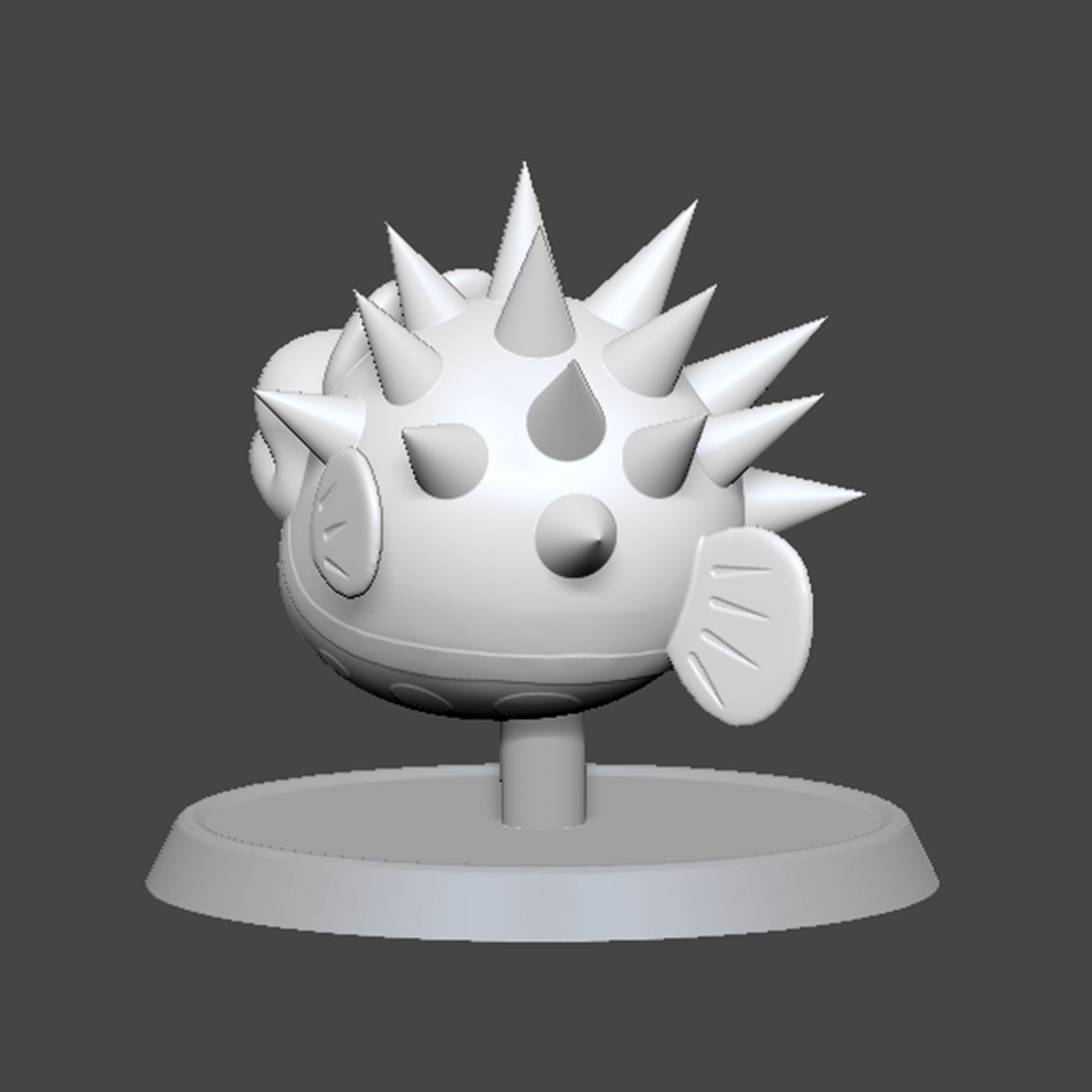 Porcupuffer Fish Mario Based 3D model 3D printable | CGTrader