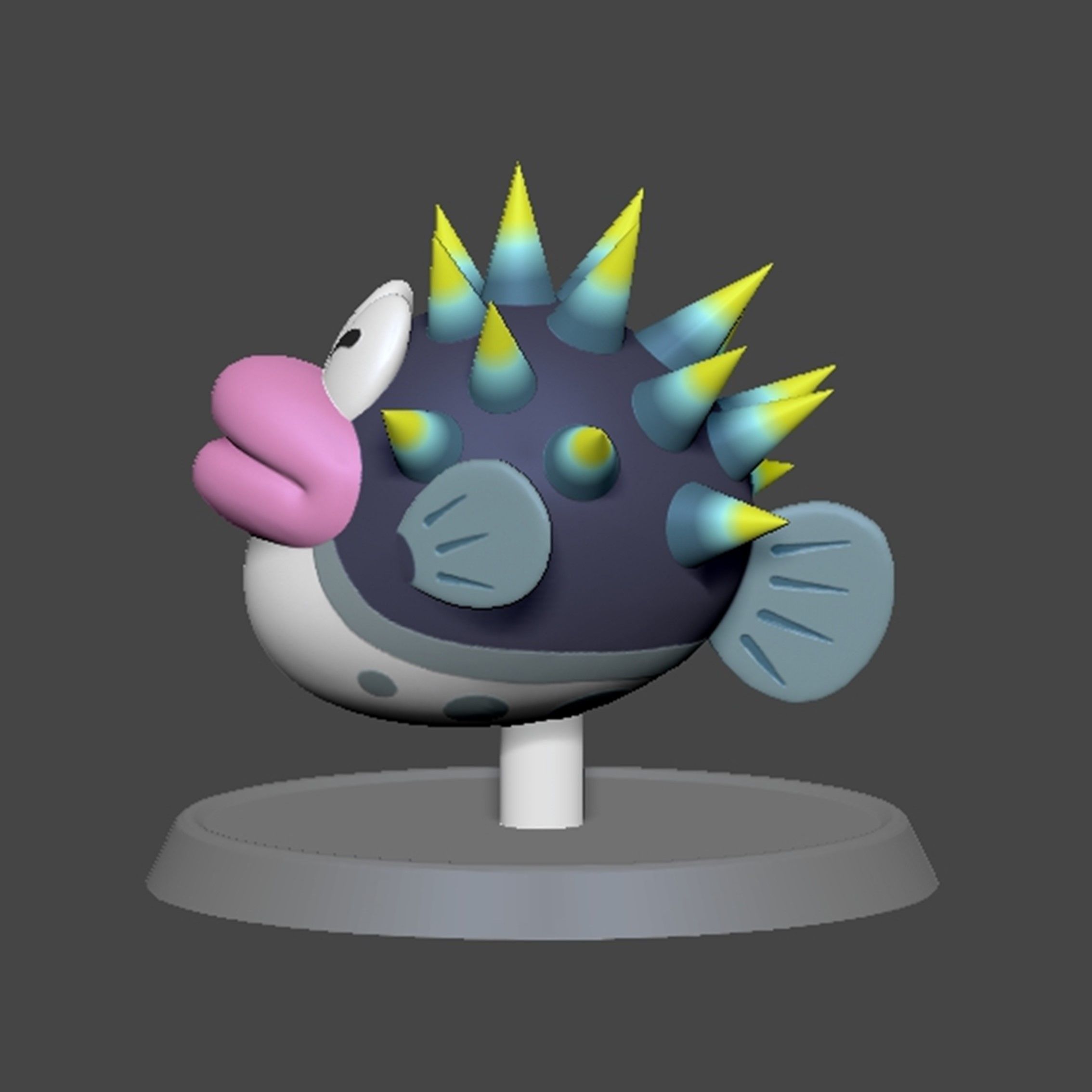 Porcupuffer Fish Mario Based 3D model 3D printable | CGTrader