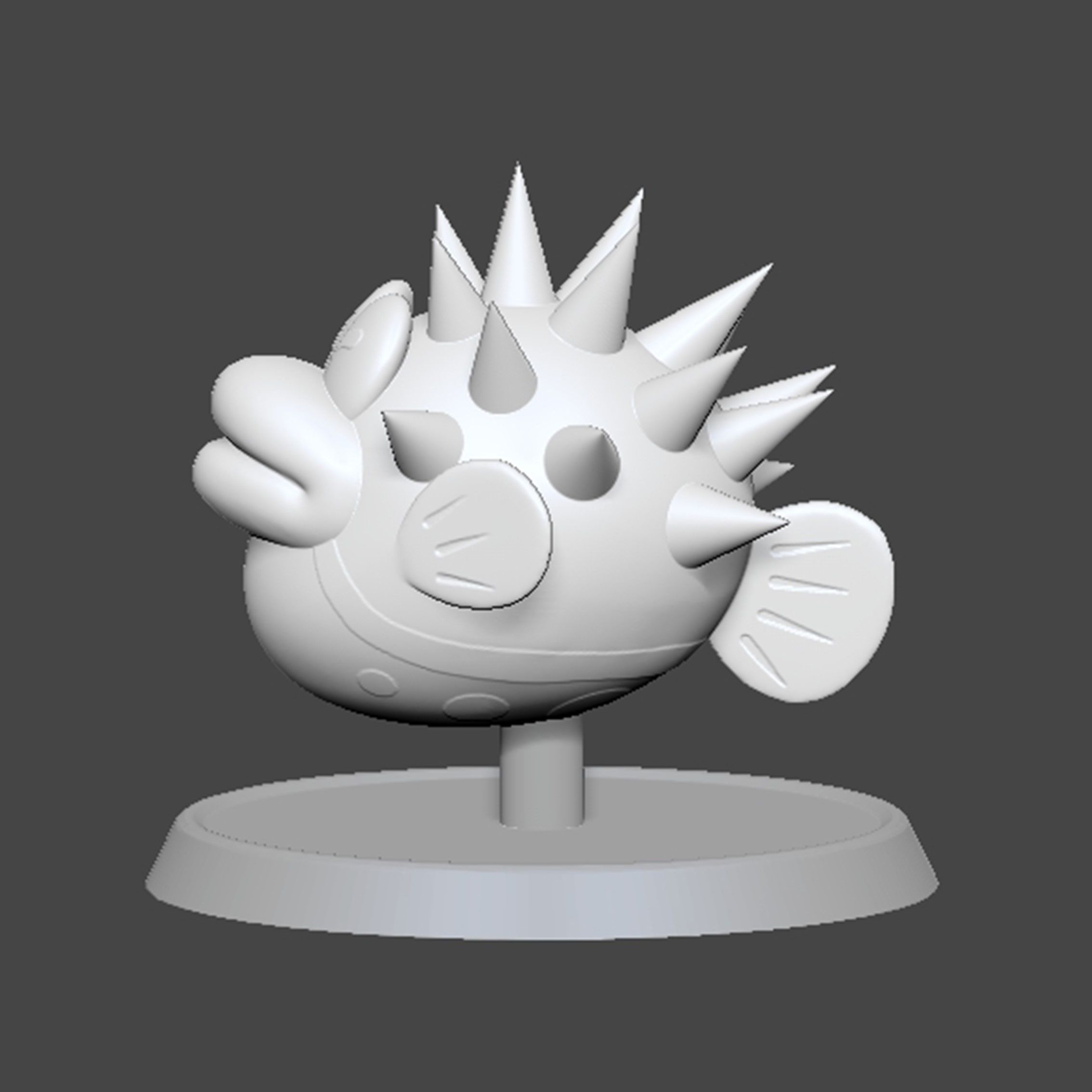Porcupuffer Fish Mario Based 3D model 3D printable | CGTrader