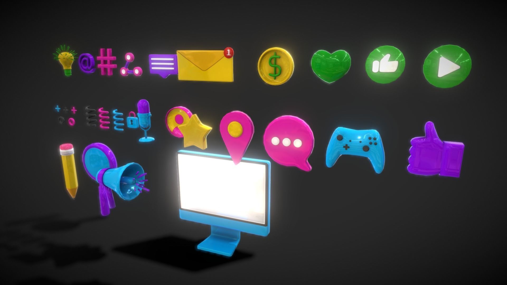 3D model 3D Icon Collections VR / AR / low-poly | CGTrader