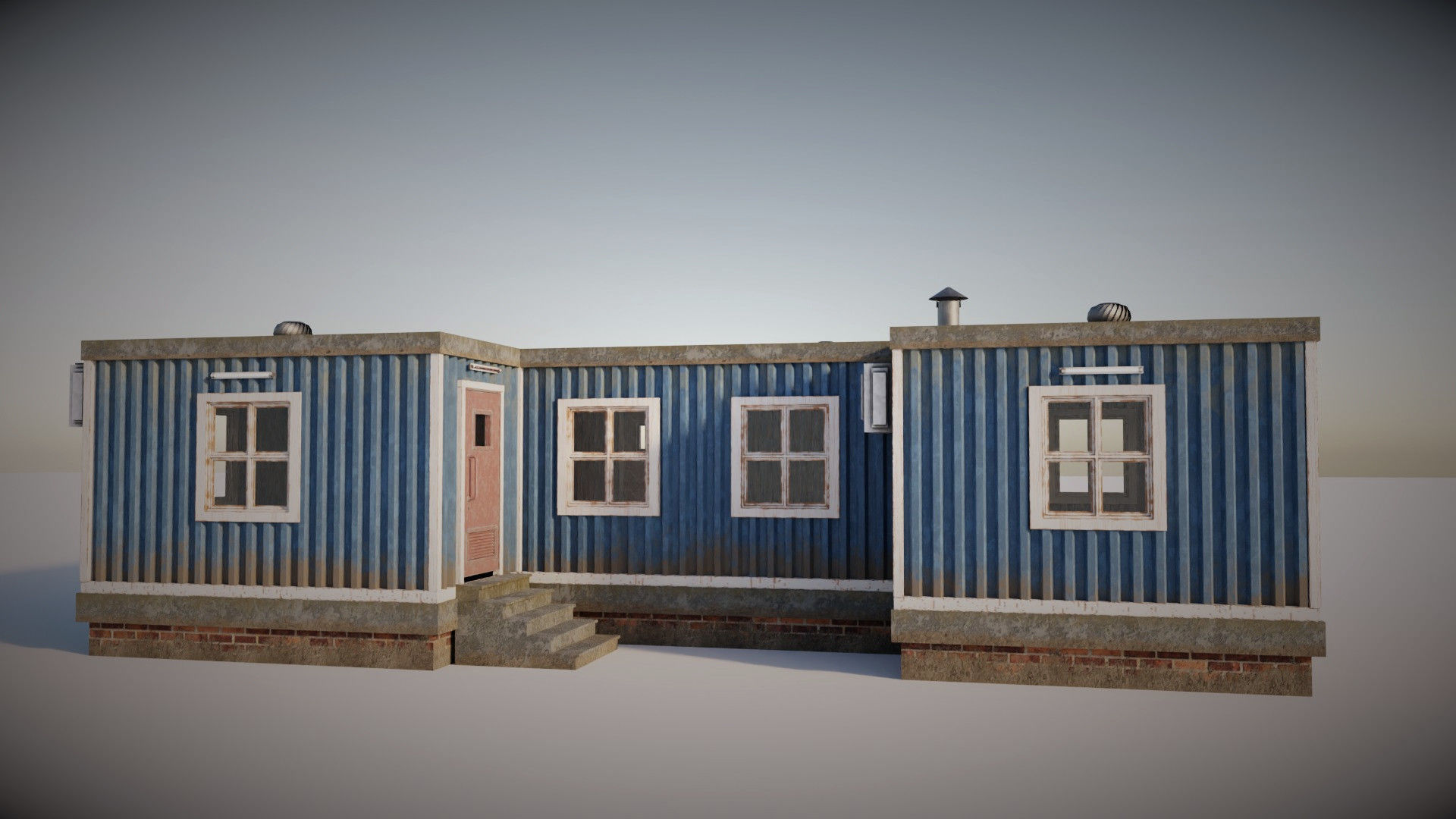 house corrugated metal free VR / AR / low-poly 3D model | CGTrader