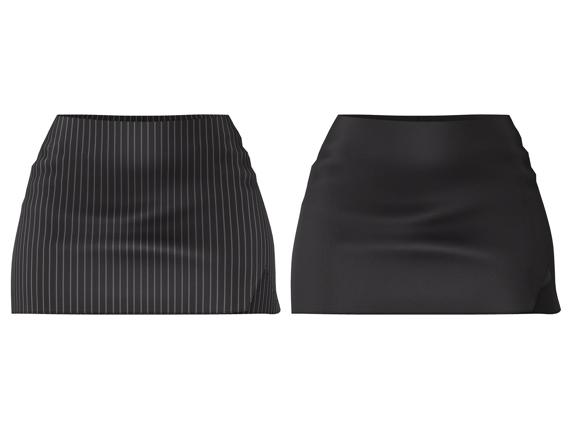 3D model Striped Office Lady Secretary Uniform VR / AR / low-poly ...